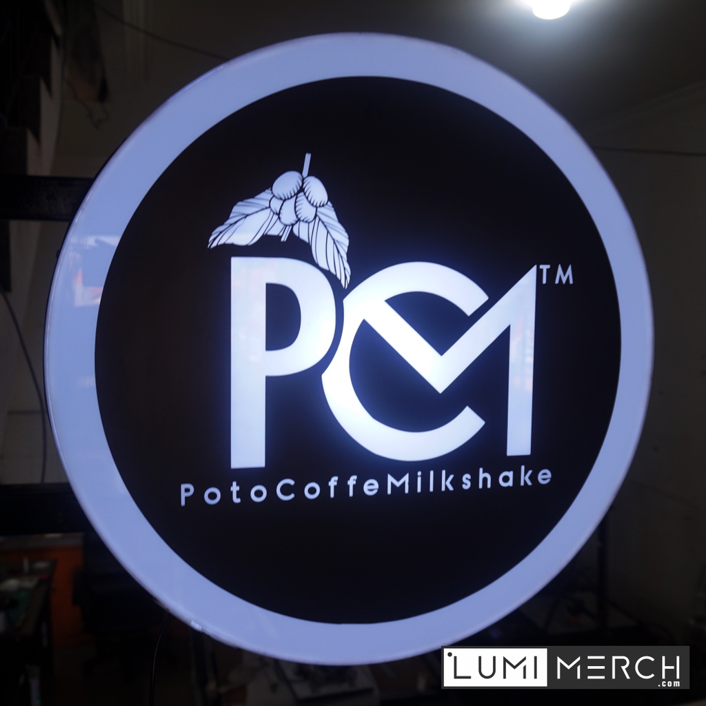 Jual Neon Box neonbox Bulat Diameter 60cm Dua Sisi | Shopee Indonesia