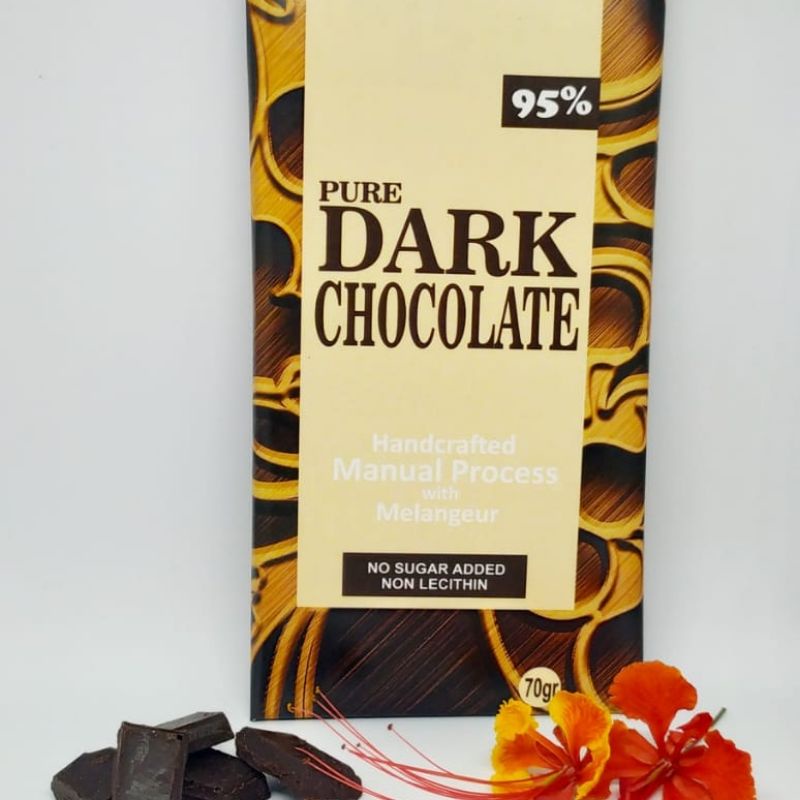 Jual Pure dark chocolate 95 %/ coklat diet / cocok buat diabetes / 70 ...