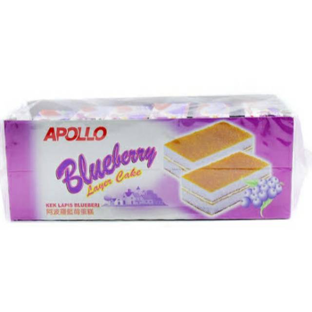 Jual Snack import Apollo blueberry layer cake 24pcs | Shopee Indonesia