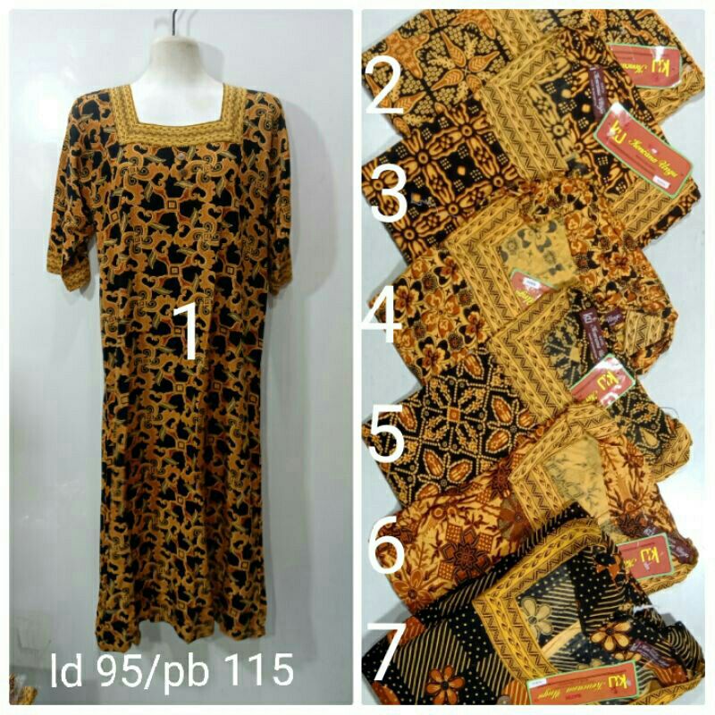 Jual Daster kencana ungu lengan 3/4 leher kotak lebel cokelat | Shopee ...