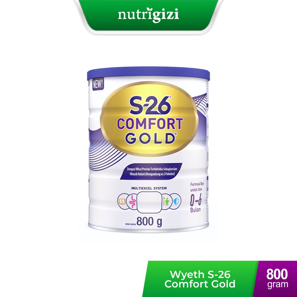 Jual Nutrigizi | Wyeth S-26 Comfort Gold Susu Formula Premium Bayi 0-6 ...