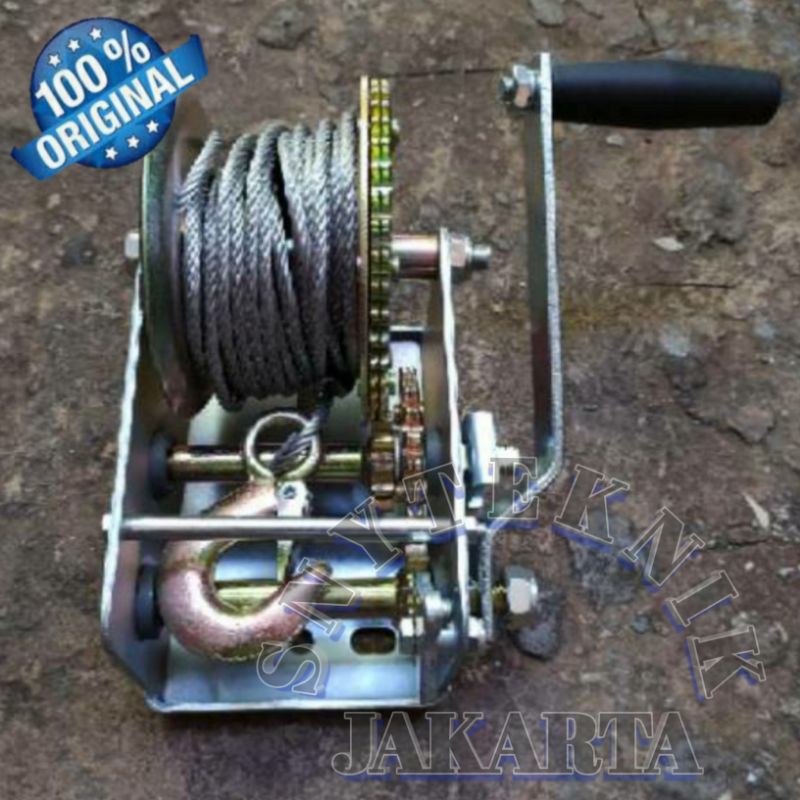 Jual Jual Katrol Kerekan Manual Sling Baja 1000 Lbs HAND WINCH (450 Kg ...