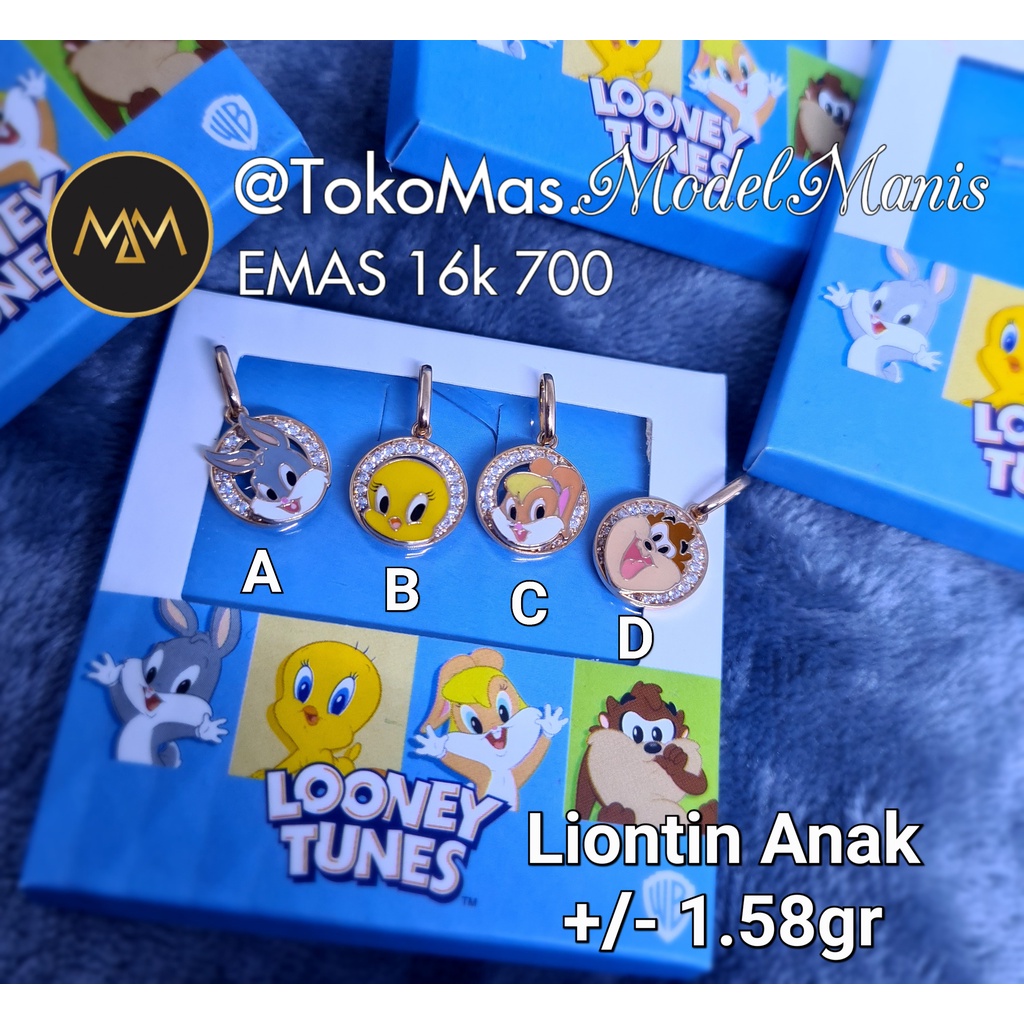 Jual Liontin Anak Kartun Looney tunes Bugs Bunny Tweety Tazmania Bunny ...