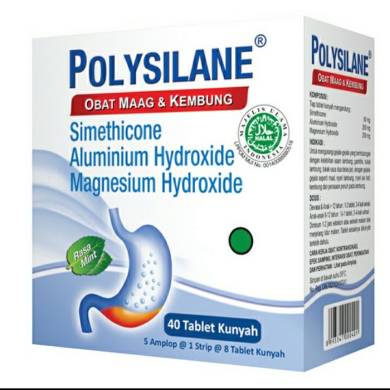 Jual Polysilane tablet/polisilane tablet 1 box @40tablet/obat magh ...