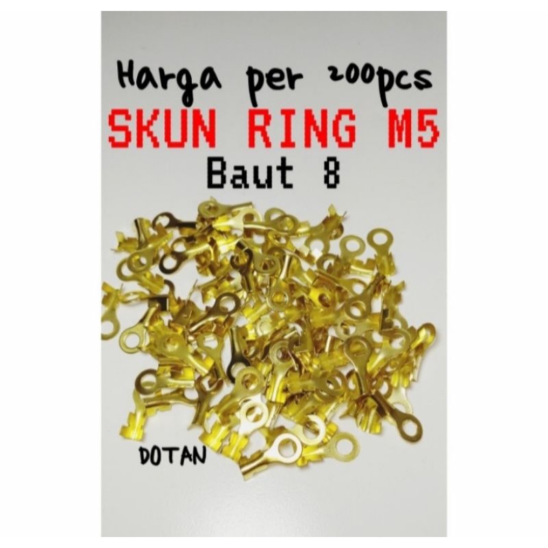 Jual (200pcs) SKUN RING M5 BAUT 8 KABEL KECIL | Shopee Indonesia