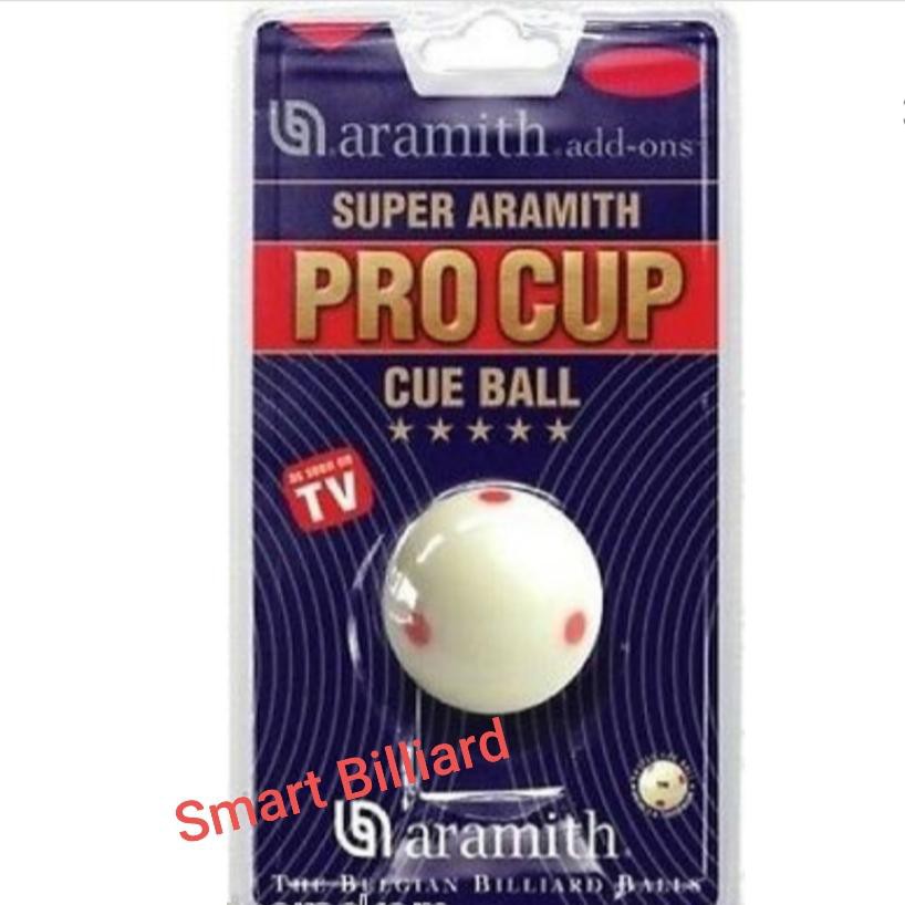 Jual Aramith Pro Cup Cue Ball - 2.1/4" - 6 Red Dots - Bola Gaco Putih ...