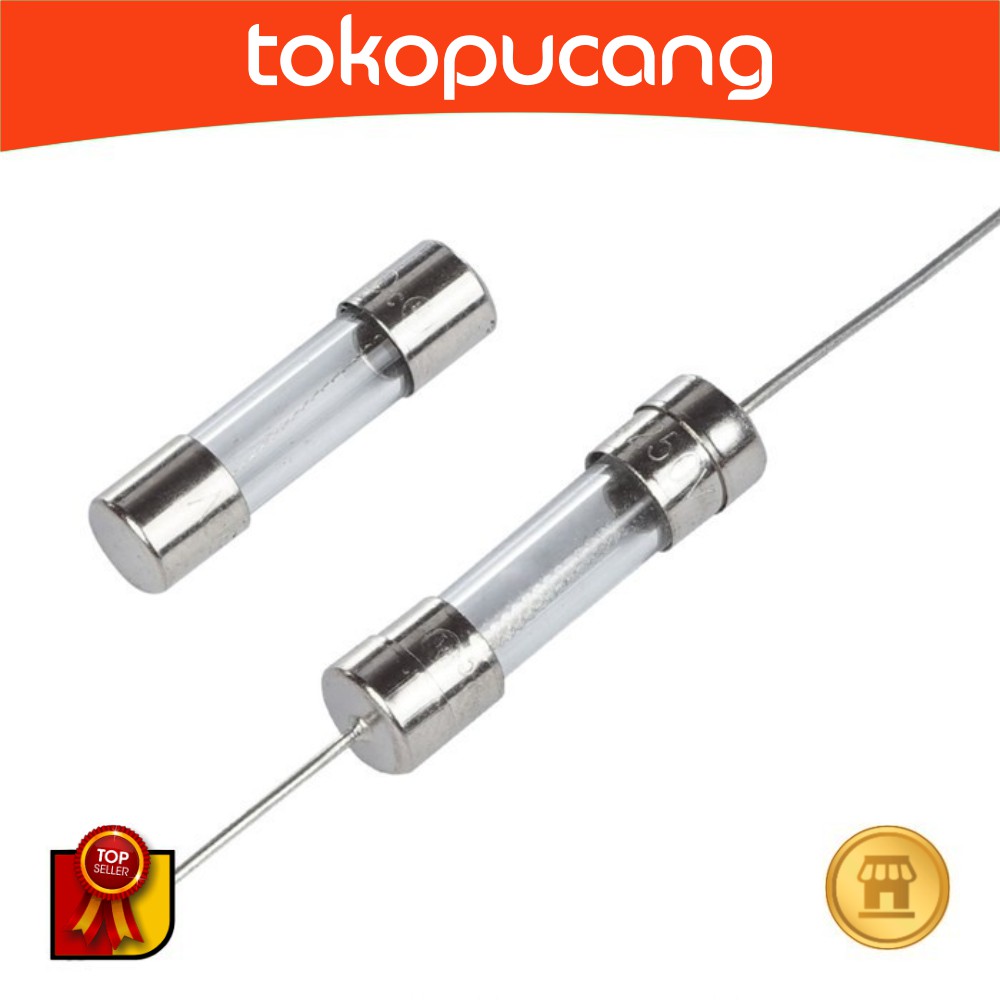 Jual Fuse Kaca Kecil 5x20mm Sikring tabung ukuran 5A Sekring Skring | Shopee Indonesia