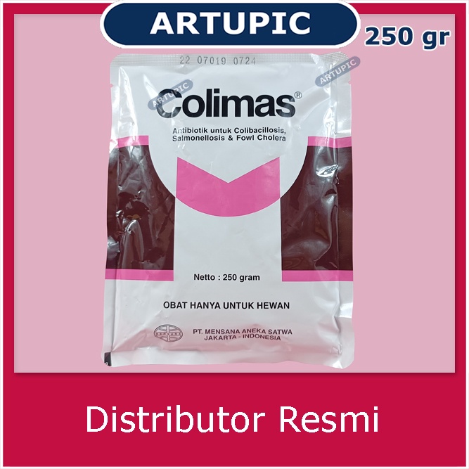 Jual Colimas 250 gram Obat Collibacciolosis Salmonella Fowl Cholera ...