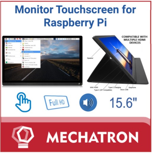 Jual Monitor Touchscreen Portable 15 inch 15,6 15.6 Raspberry Pi LCD ...