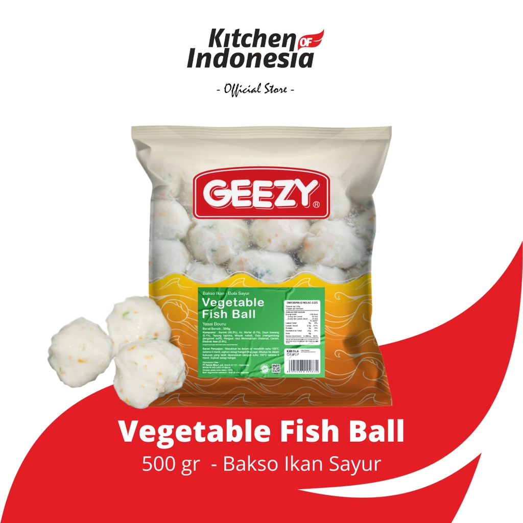 Jual GEEZY Vegetable Fish Ball 500 gr - Bakso (Baso) Ikan Sayur ...
