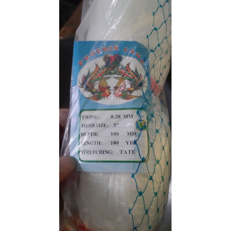 Jual JARING 3 inci 0.20 100x100 TATE / YOKO JARING SENAR CAP PHOENIX ...