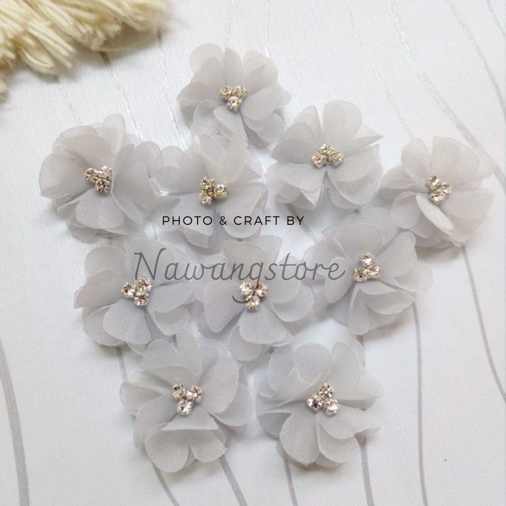Jual Aplikasi Bunga Camelia 3MT.5K /kebaya /gaun pengantin /bridesmaid ...