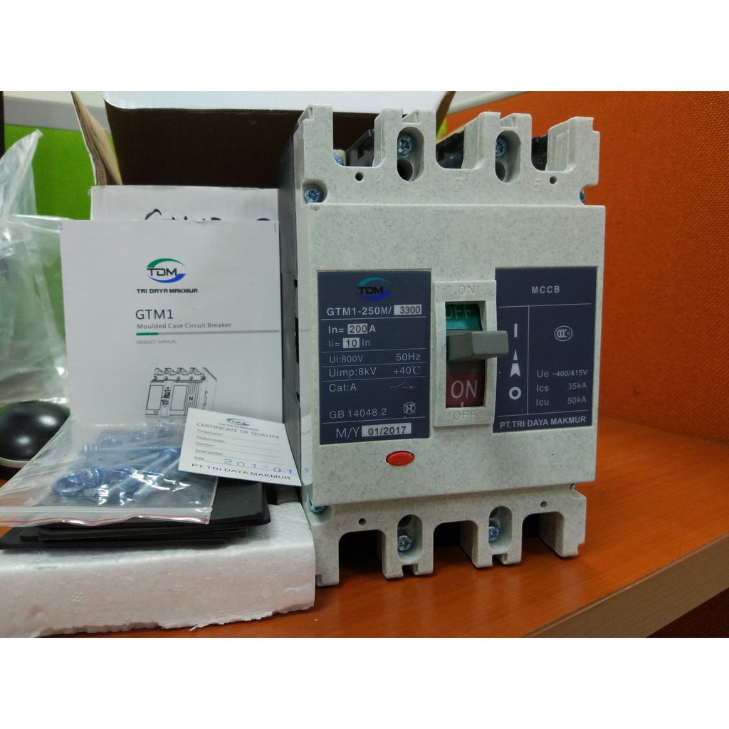 Jual MCCB 3P 200A TDM GTM1-250M | Shopee Indonesia