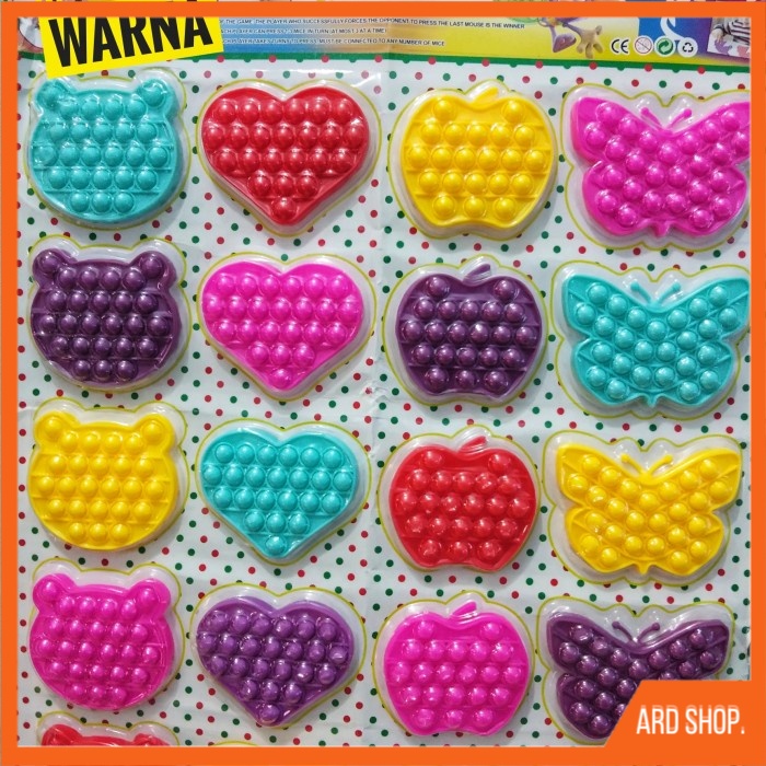 Jual Mainan Anak Pop It Mini Bisa Pilih Motif dan Warna Ukuran Kecil ...