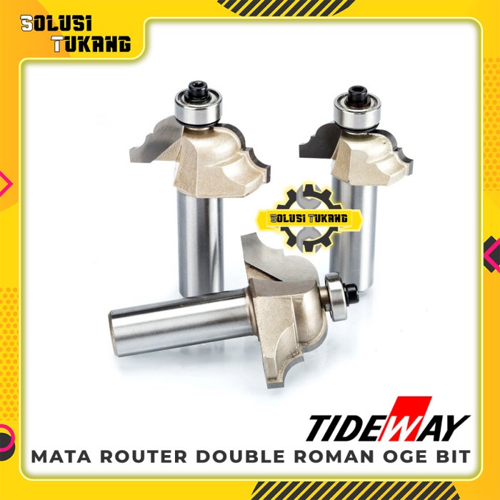 Jual MATA ROUTER Profil TIDEWAY Double Roman Ogee Bit 22 mm 16mm Merah ...