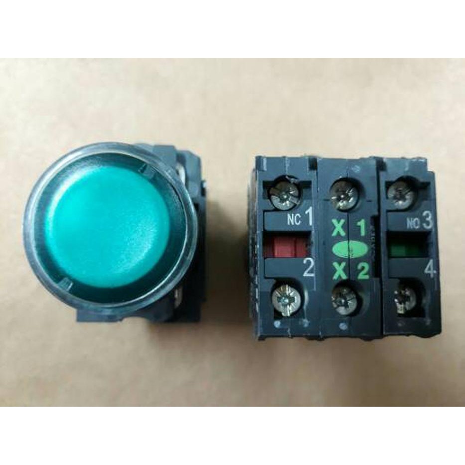 Jual SCHNEIDER PUSH BUTTON LAMP HIJAU PLASTIK XB5AW33B5 XB5AW33G5 ...