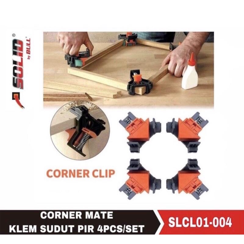 Jual KLEM SUDUT SIKU/SIKU SPRING CORNER MATE 4 PCS SOLID BULL | Shopee ...