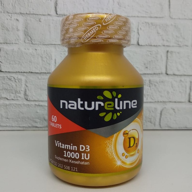 Jual NatureLine Vitamin D3 1000 IU 60's - Calcium Tulang | Shopee Indonesia