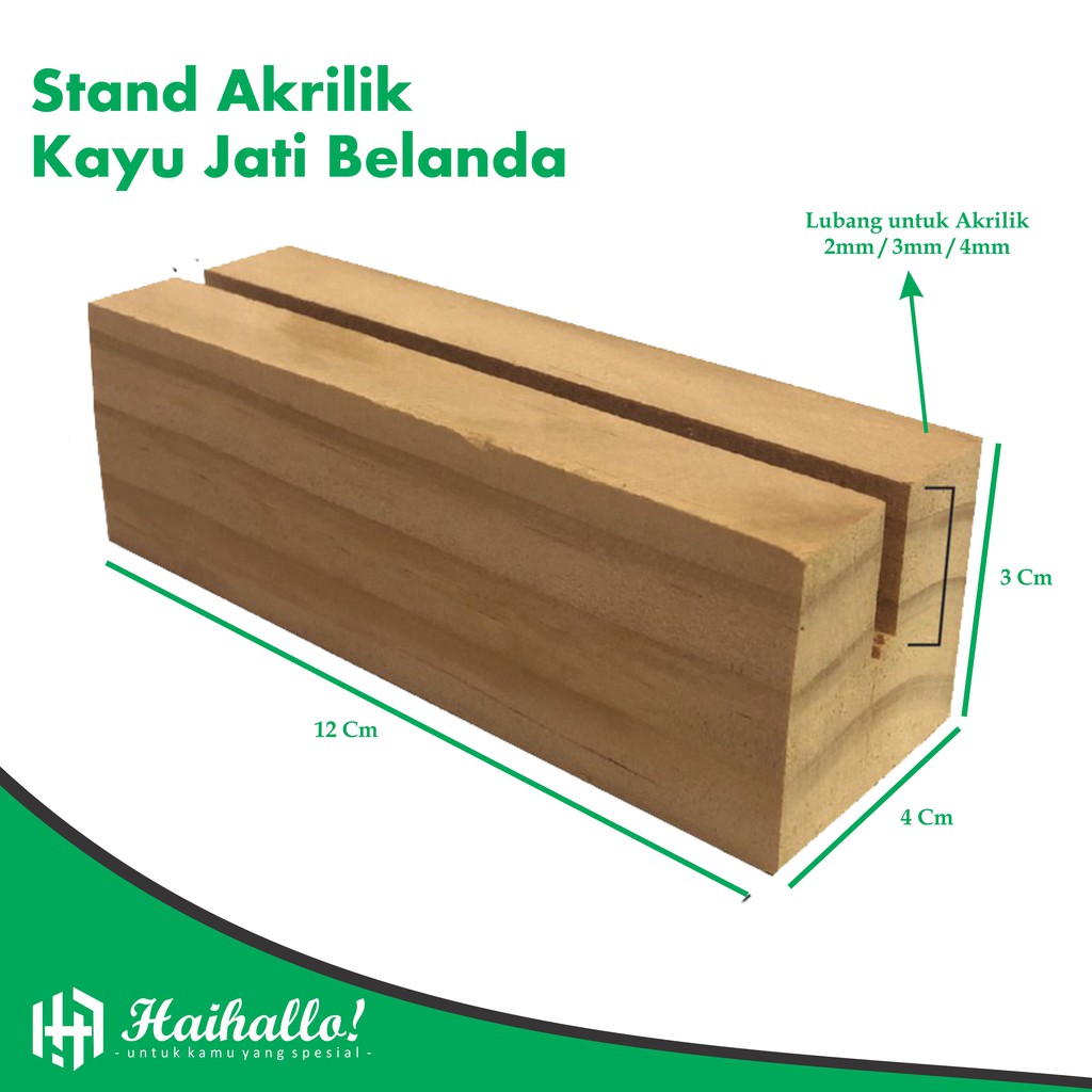 Jual Stand Akrilik | Stand Kayu 12cm | Wooden Akrilik | Dudukan Akrilik ...
