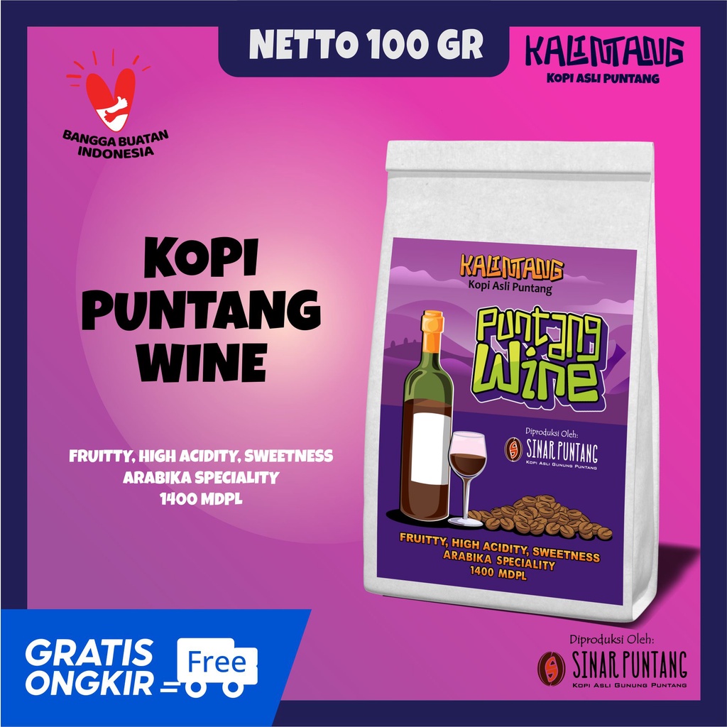 Jual KOPI PUNTANG ARABIKA WINE (100 gr) SPECIALITY COFFEE | Shopee ...