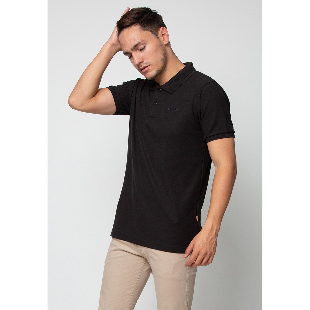 Jual MCB Kaos Wangky Polo Shirt Pria Basic Polos Hitam | 338200 ...