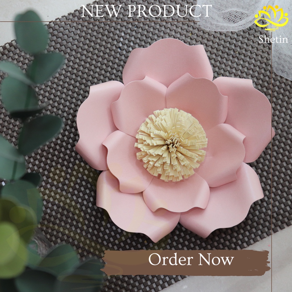 Jual Shetin Paper Flower Backdrop/Bunga Kertas/Kertas Jasmine/Ukuran ...