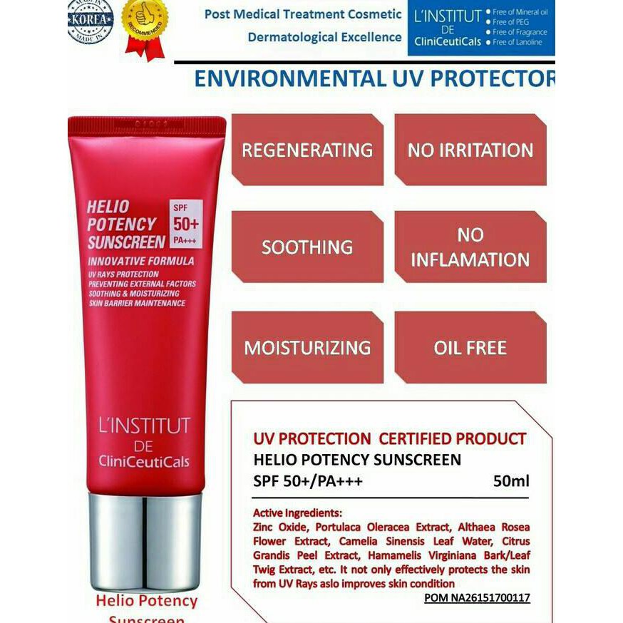 Jual SUNBLOCK HELIO POTENCY SUNSCREEN SPF 50+ PA+++ | Shopee Indonesia