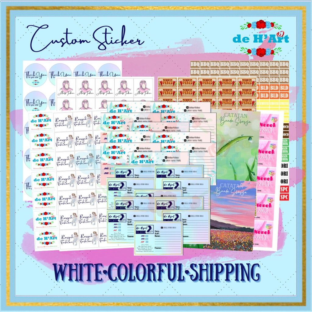 Jual Custom Sticker (1 Lembar A4) | Shopee Indonesia