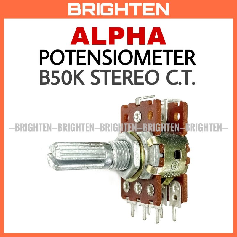 Jual ALPHA Potensiometer Stereo B50K CT Potensio 2xB50KCT Original ...