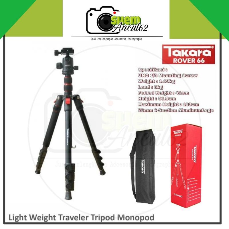 Jual Takara Rover66 Rover 66 Trevel Tripod Monoppod | Shopee Indonesia