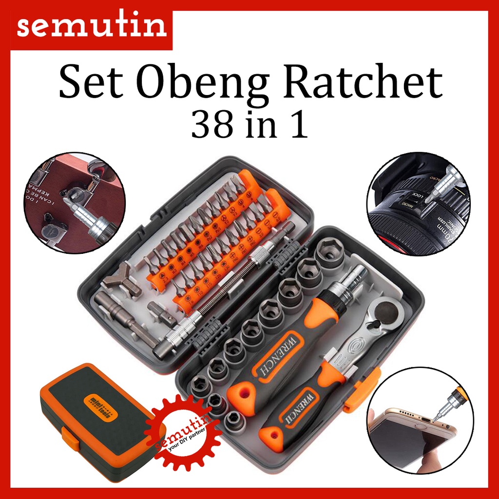 Jual Set Obeng Ratchet 2880B 38 in 1 / Kunci Ring Socket Shock Sock Sok ...