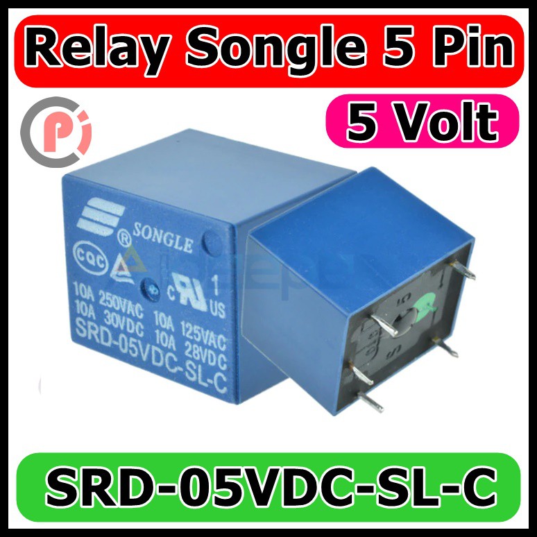 Jual Relay 5V 10A Songle SRD-05VDC-SL-C 5pin DC Coil 5 Pin Original | Shopee Indonesia