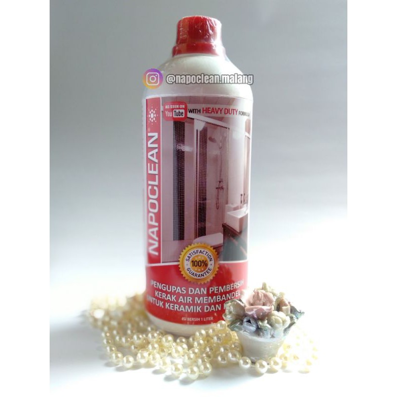 Jual [FREE KARDUS] NAPOCLEAN MERAH HEAVY DUTY PEMBERSIH KERAMIK 1 LITER ...