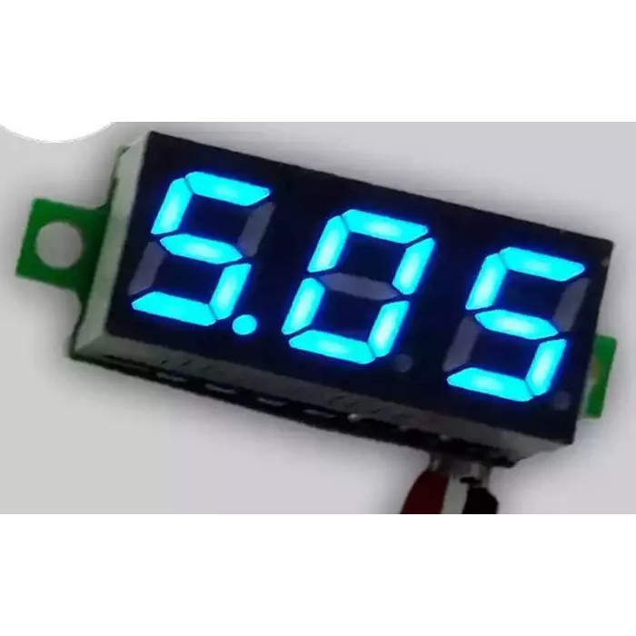 Jual volt meter micro 3 digit 2,5 -30v (biru ,putih) | Shopee Indonesia