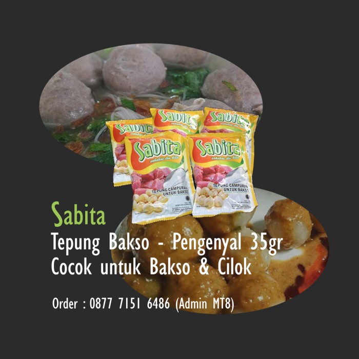 Jual Tepung Bakso merk Sabita 35gr (per Dus) | Shopee Indonesia