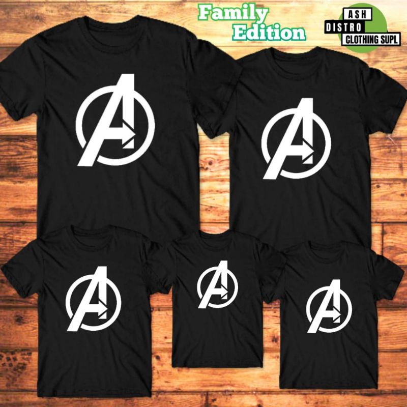 Jual Kaos distro couple keluarga logo avengers / baju couple family ...
