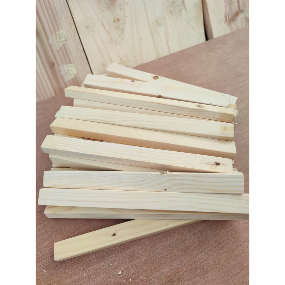 Jual Stik Potongan Kayu Bahan Craft Kerajinan Jati Belanda Berbagai ...