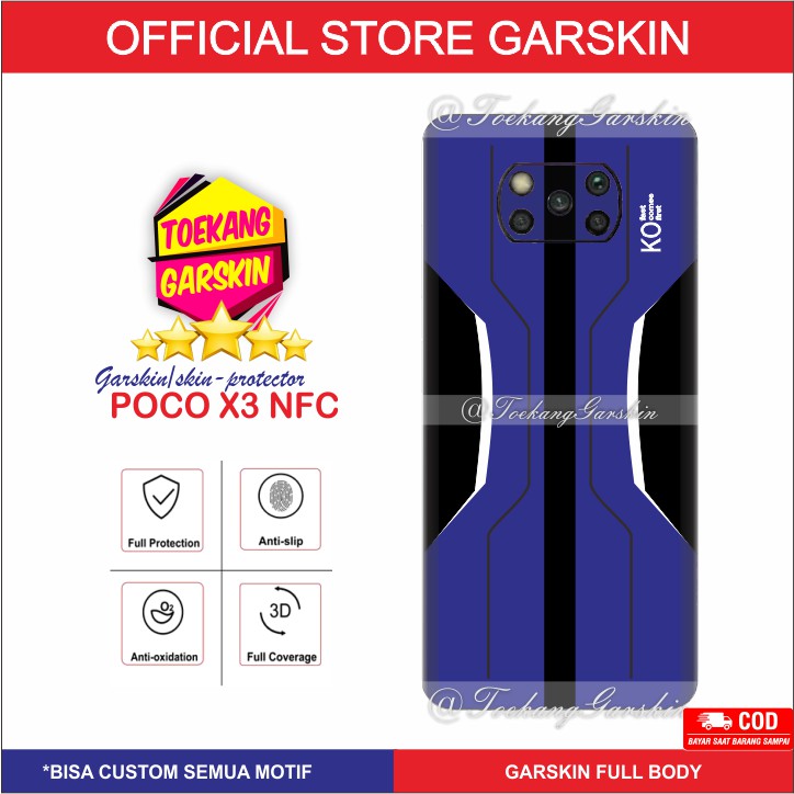 Jual Garskin POCO X3 PRO NFC Sticker Gadget Motif BLUE GAMING PICTURE ...