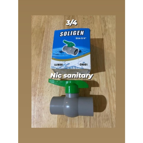 Jual Ballvalve PVC SOLIGEN CN 001 / stop kran keran PVC murah SOLIGEN 3 ...