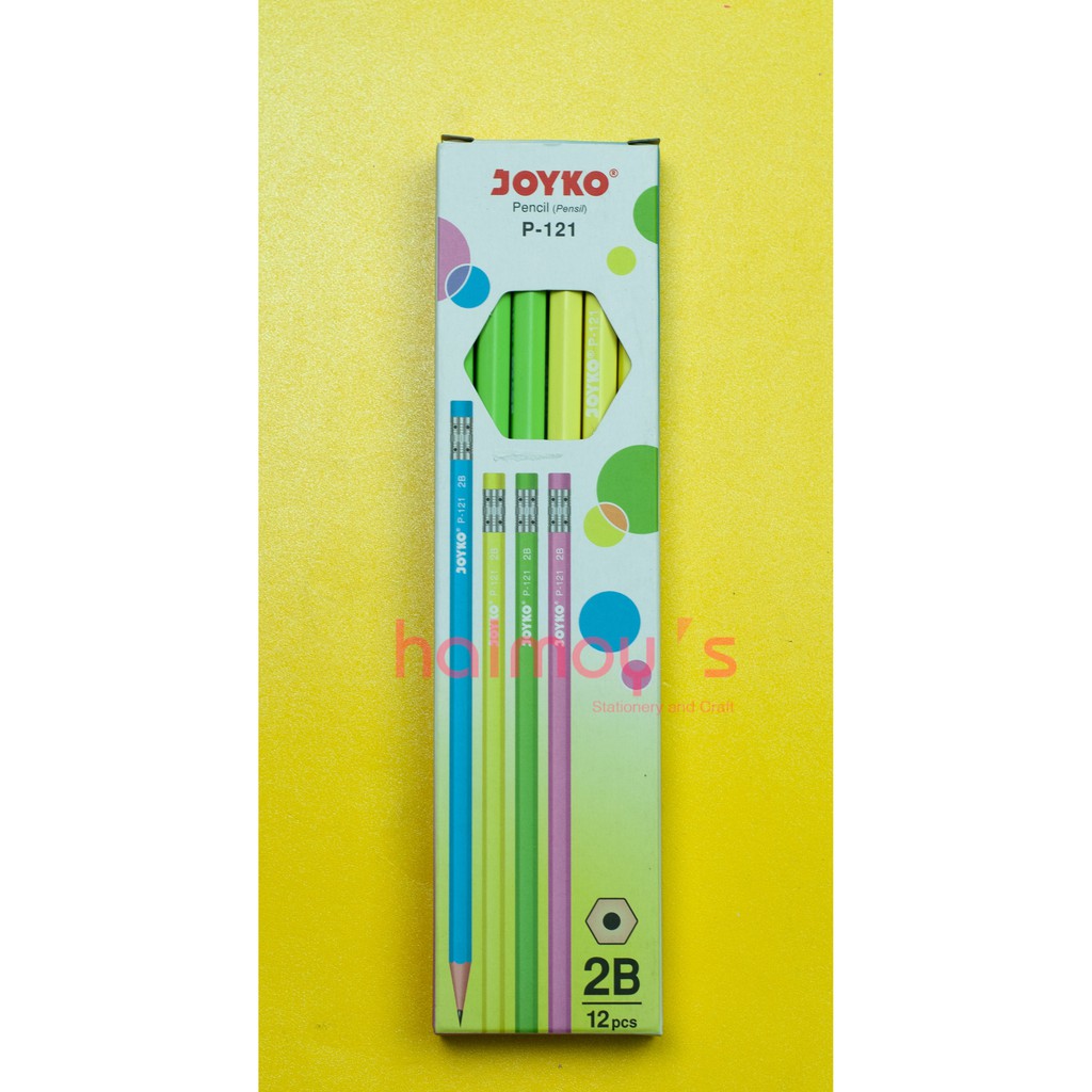 Jual PENSIL KAYU 2B JOYKO P - 121 ( 1 BOX = 12 PCS ) | Shopee Indonesia