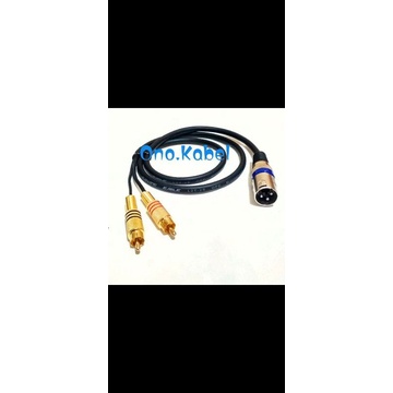 Jual Kabel Rakit Pesanan XLR 3pin Canon To Cabang RCA 2 Way Panjang 2 ...