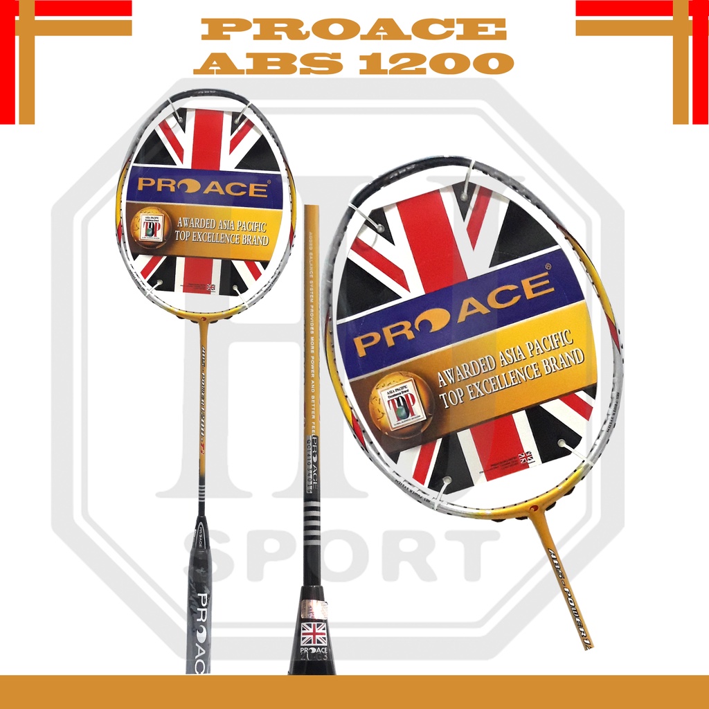 Jual Raket Badminton Original Pro ace ABS 1200 Bonus Komplit | Shopee ...