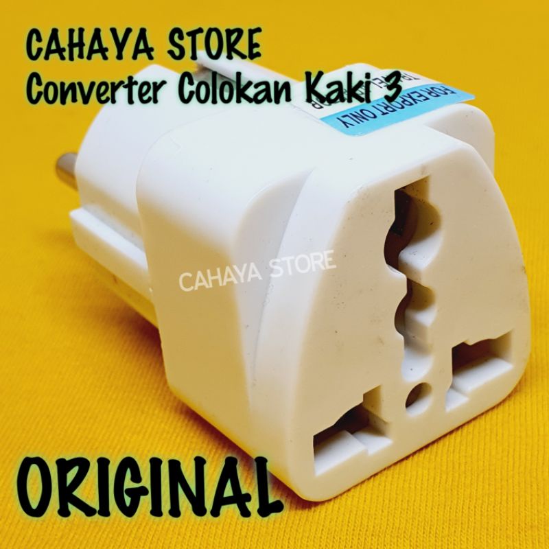 Jual Sambungan Colokan Listrik Kaki 3 ke Kaki 2 versi 2 Ori | Shopee ...