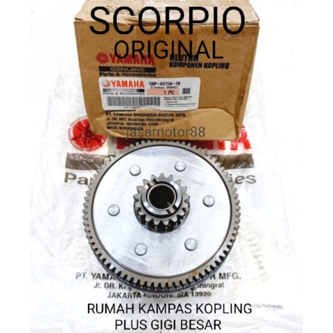 Jual RUMAH MANGKOK KAMPAS KOPLING PLUS GIGI BESAR YAMAHA SCORPIO ORIGINAL 5BP E6150 10 | Shopee ...