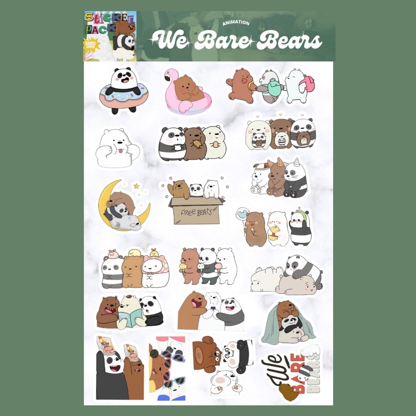 Jual We Bare Bears Sticker Pack | Shopee Indonesia