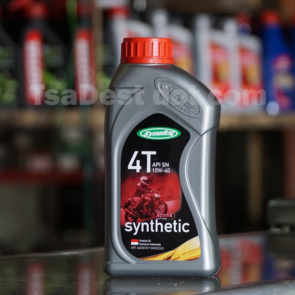 Jual PROMO! Oli Motor SyneRal Synthetic 4T SAE 10W-40 API SN 1 ltr ...
