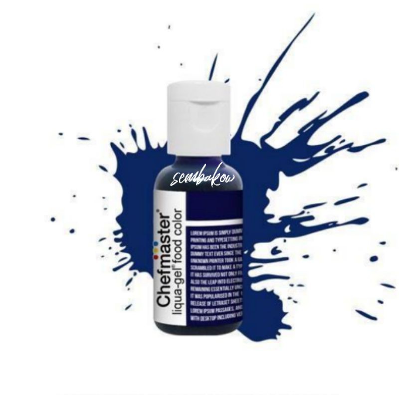 Jual Chefmaster Navy Blue Food Coloring 20gr Pewarna Makanan | Shopee ...