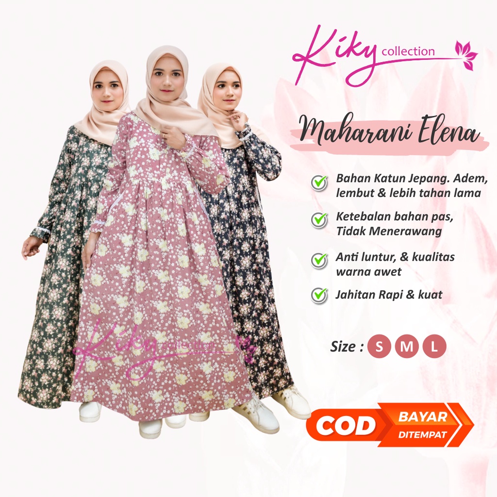Jual Baju Gamis Wanita Dress Maharani Muslim Dewasa Fashion Syari ...