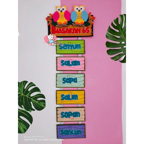 Jual Hiasan dinding kelas Biasakan 5S / 6S pajangan kelas dekorasi kelas | Shopee Indonesia