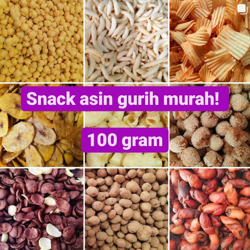 Jual 100g SNACK KILOAN SERBA ASIN GURIH MURAH! | Shopee Indonesia